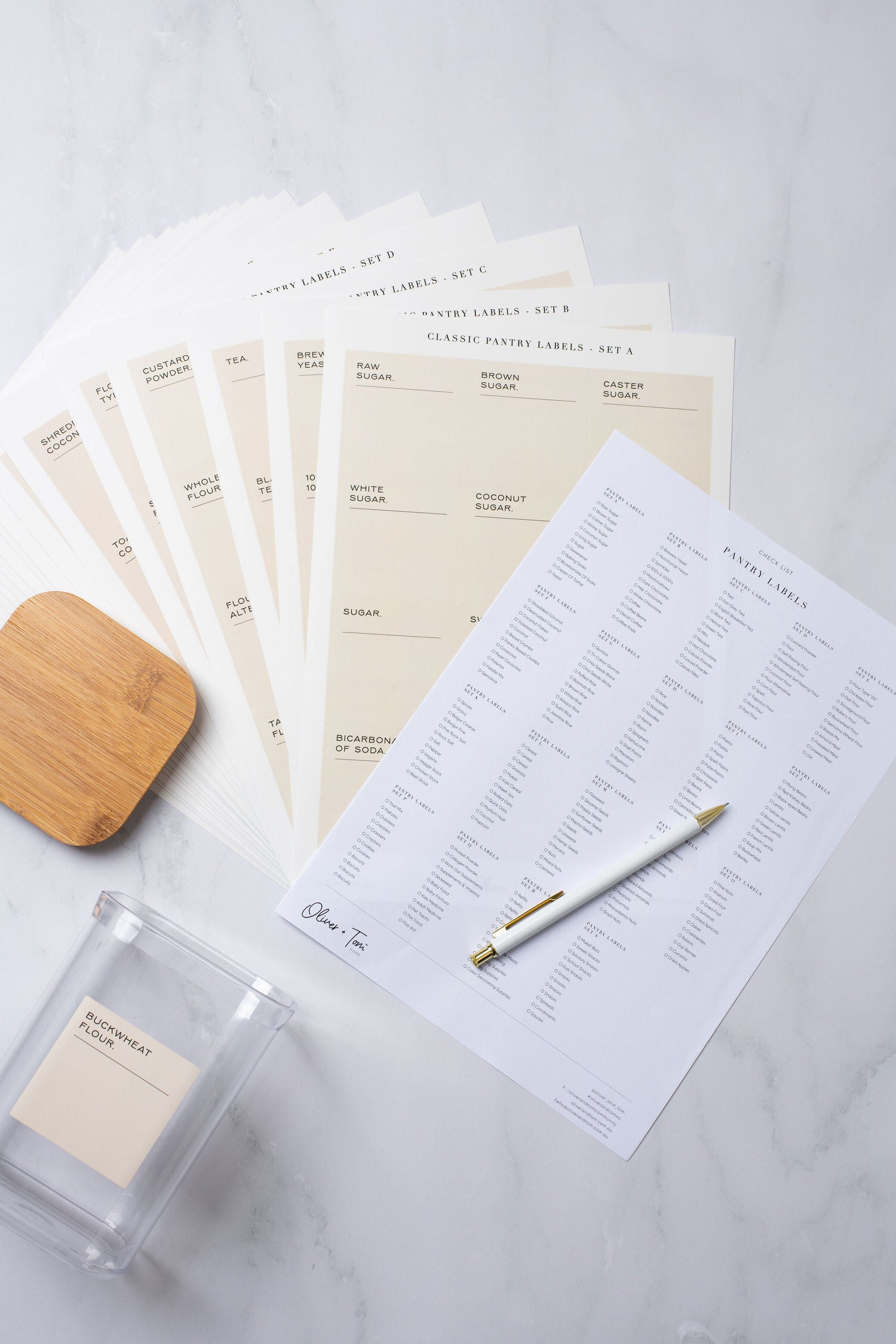 Pantry and Organising Labels Set | Classic Label Design | Minimalist ...